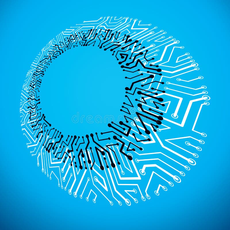 Vector Technology Cpu Design with Circular Microprocessor Scheme Stock ...