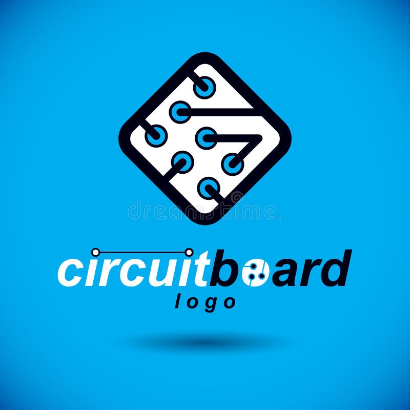 Vector Technology Cpu Design with Square Microprocessor Scheme. Stock ...