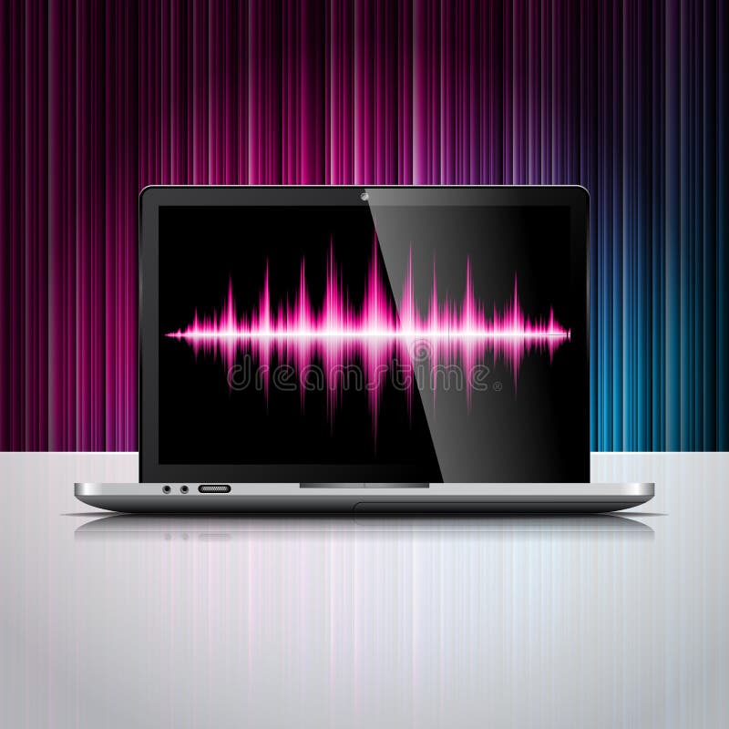 Vector Technology Styled Illustration with Shiny World Picture. Stock ...