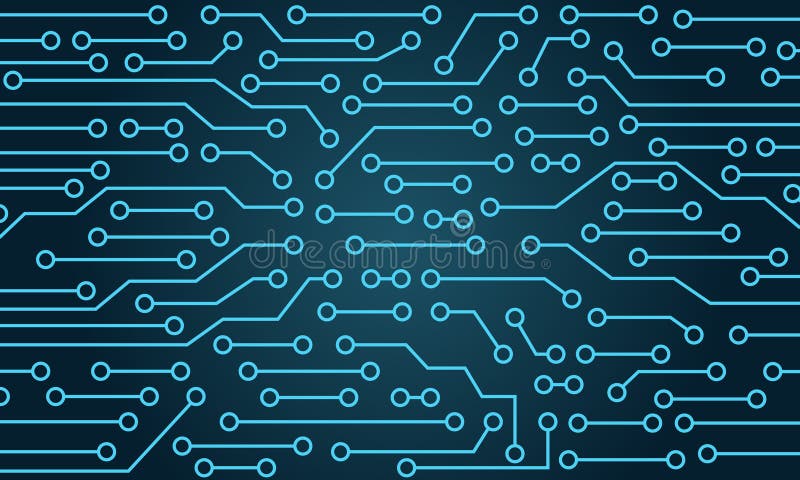 Vector Technology Design on Blue Color Background Stock Vector ...