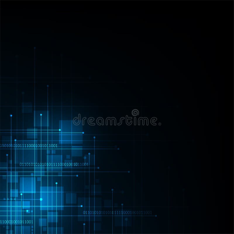 Vector Technology of the Digital World. Stock Vector - Illustration of ...