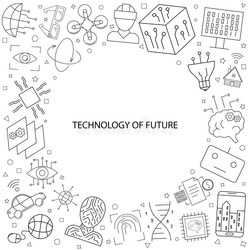 Vector Technology Pattern. Technology Seamless Background Stock Vector ...