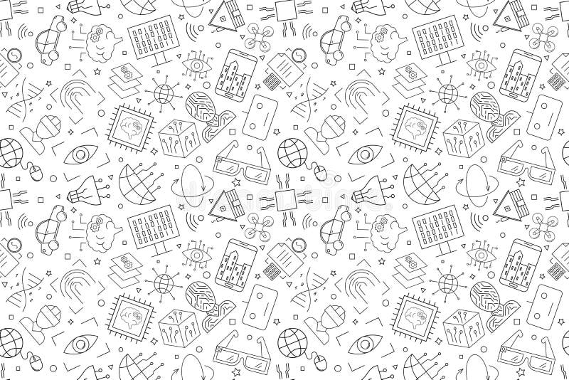 Vector Technology of Future Pattern. Technology of Future Seamless ...