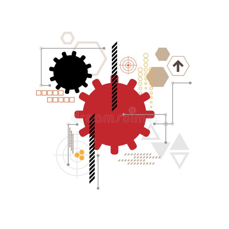 Vector Technology Gears Design. Stock Vector - Illustration of concept ...