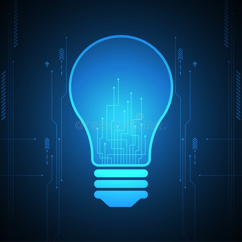 Vector Technology Lamp Innovation of the Future. Stock Vector ...