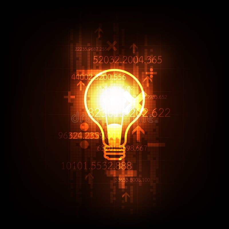 Vector Technology in the Light Bulb Concept. Stock Vector ...