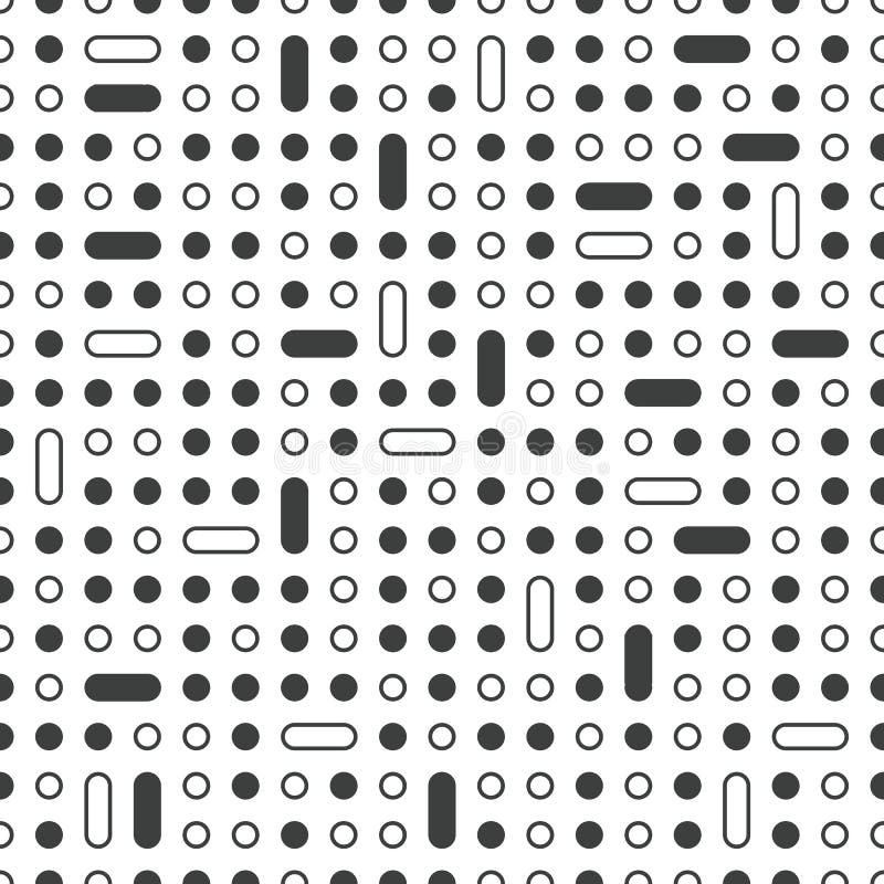 Vector Technology Seamless Pattern with Dots Perforation Stock Vector ...