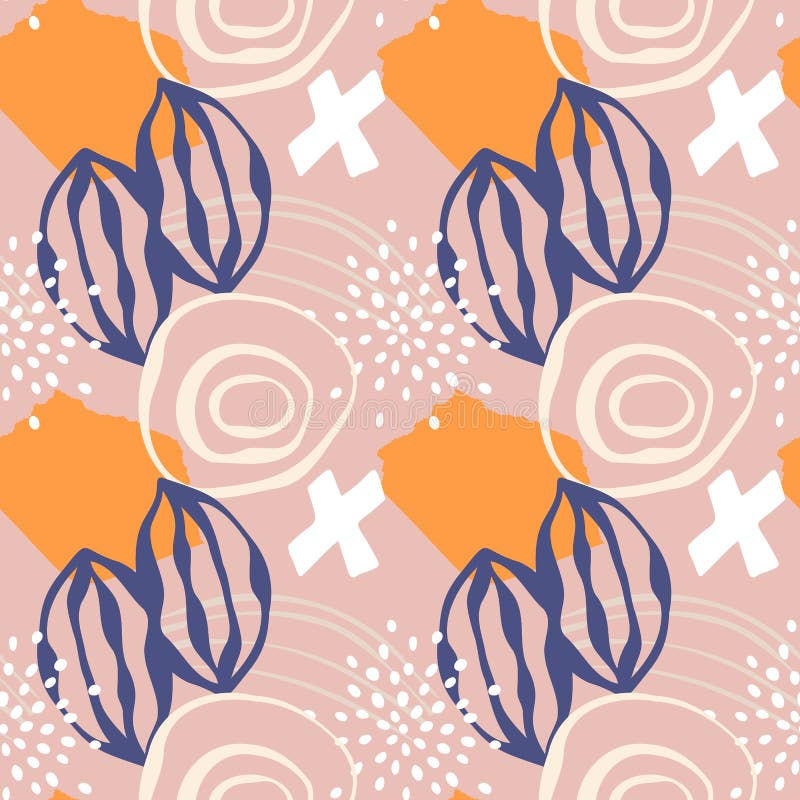 Vector Teenage Seamless Neon Pattern Naive Style Stock Vector ...