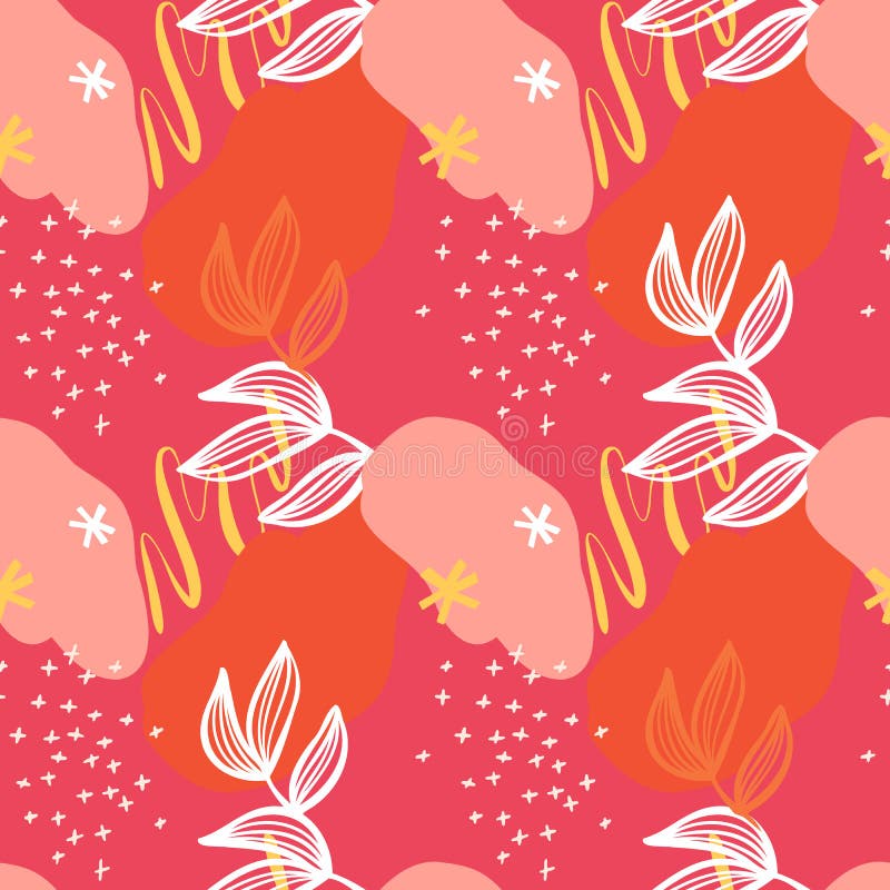 Vector Teenage Seamless Pattern Naive Simple Style Stock Vector ...