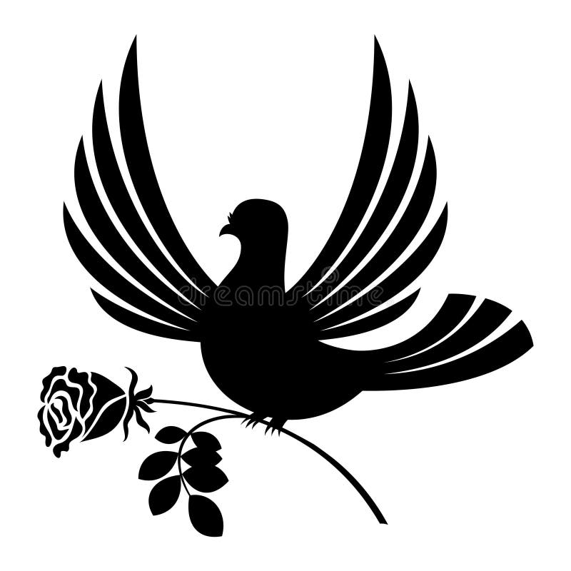 Vector Teken Duif vector illustratie. Illustration of dier - 44144578