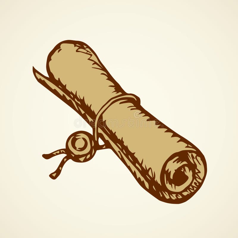 Vector Tekening Rol Met Verbinding Vector Illustratie - Illustration of ...