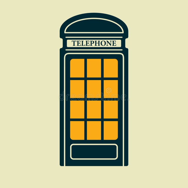 Vector Telephone Box Icon. Eps10 Stock Vector - Illustration of cabin ...