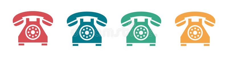 Vector Telephone Icon Set. Telephone Symbols Stock Illustration ...