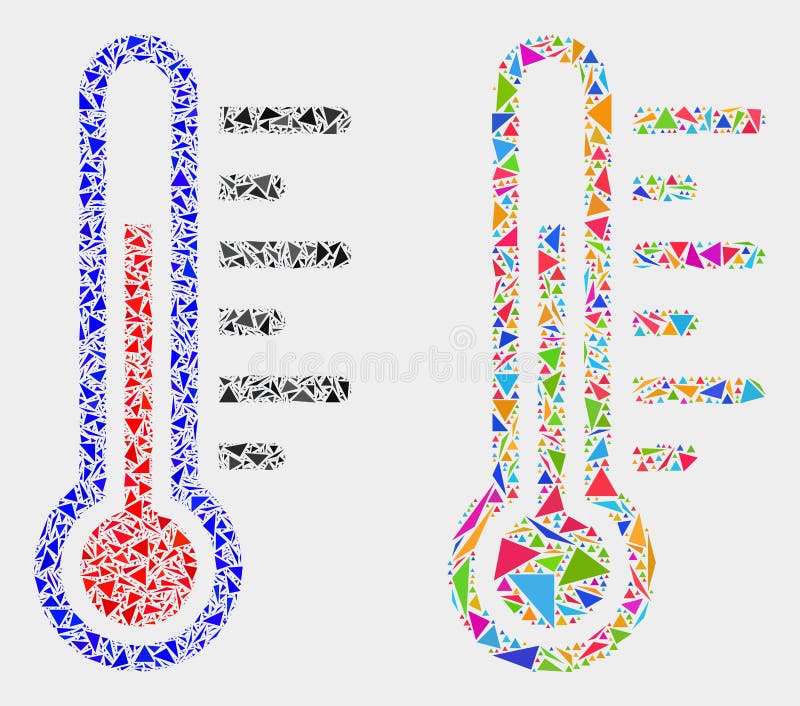 Vector Temperature Mosaic Icon of Triangles Stock Vector - Illustration ...