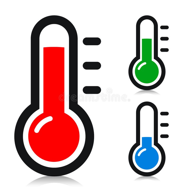 Vector Temperature Thermometer Measurement Icons Stock Vector ...