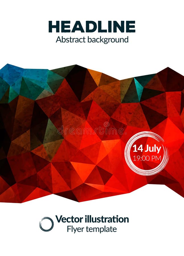 Vector Template with Abstract Low Polygon Background for Poster ...