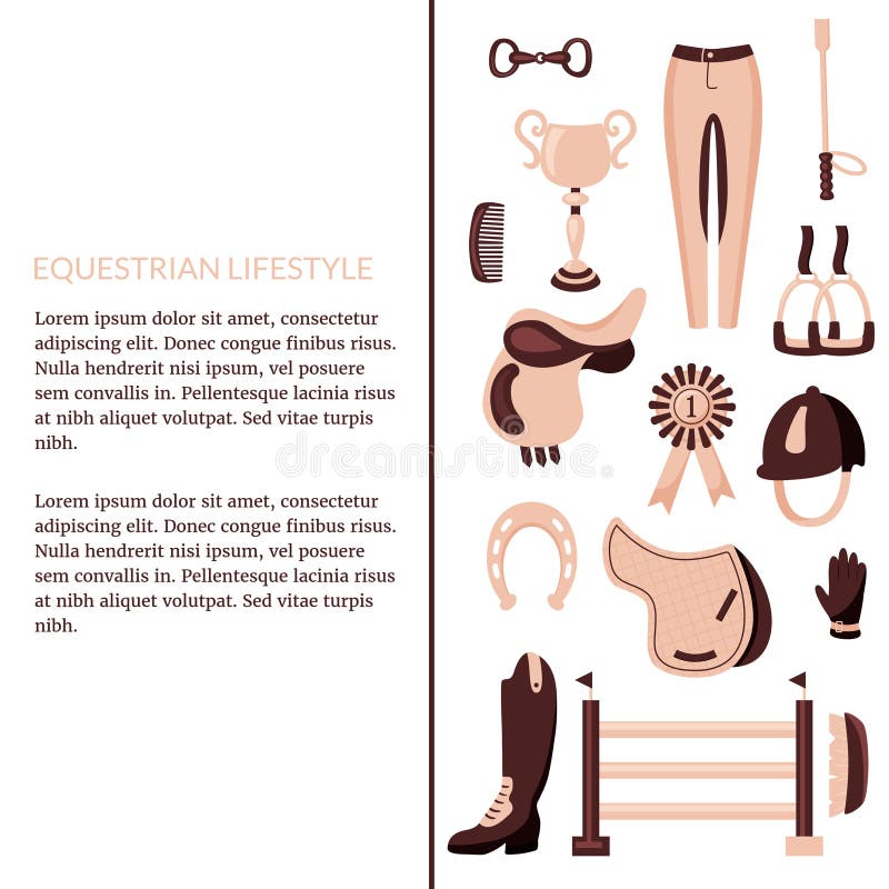 Equestrian article stock vector. Illustration of design - 99059653