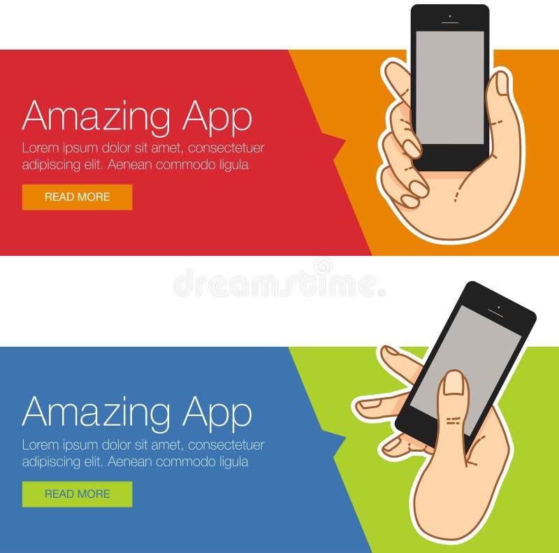 Vector Template Banner for Website Header, Advertisement. Stock Vector - Illustration of local ...