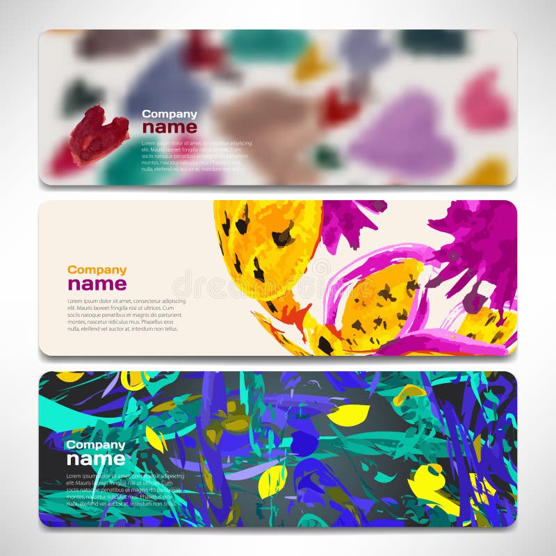 Vector Template Banners with Digital Technology and Internet Stock ...