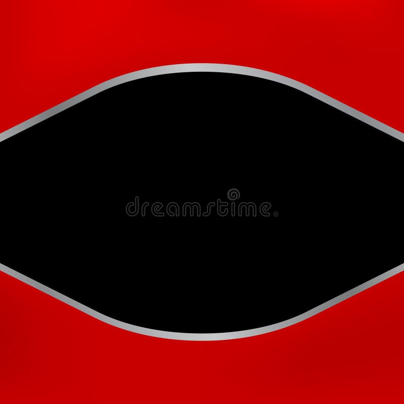 Vector Template Blank Background Black Red and Silver Chrome Stock ...