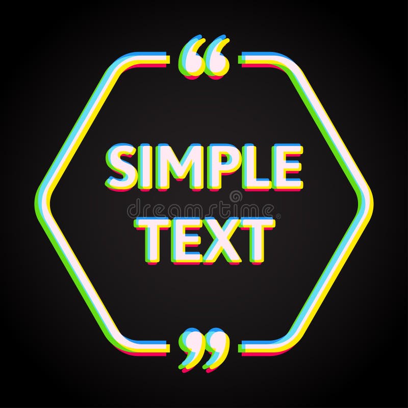 Vector Synthwave Neon Quote Template Blank Empty Stock Vector ...