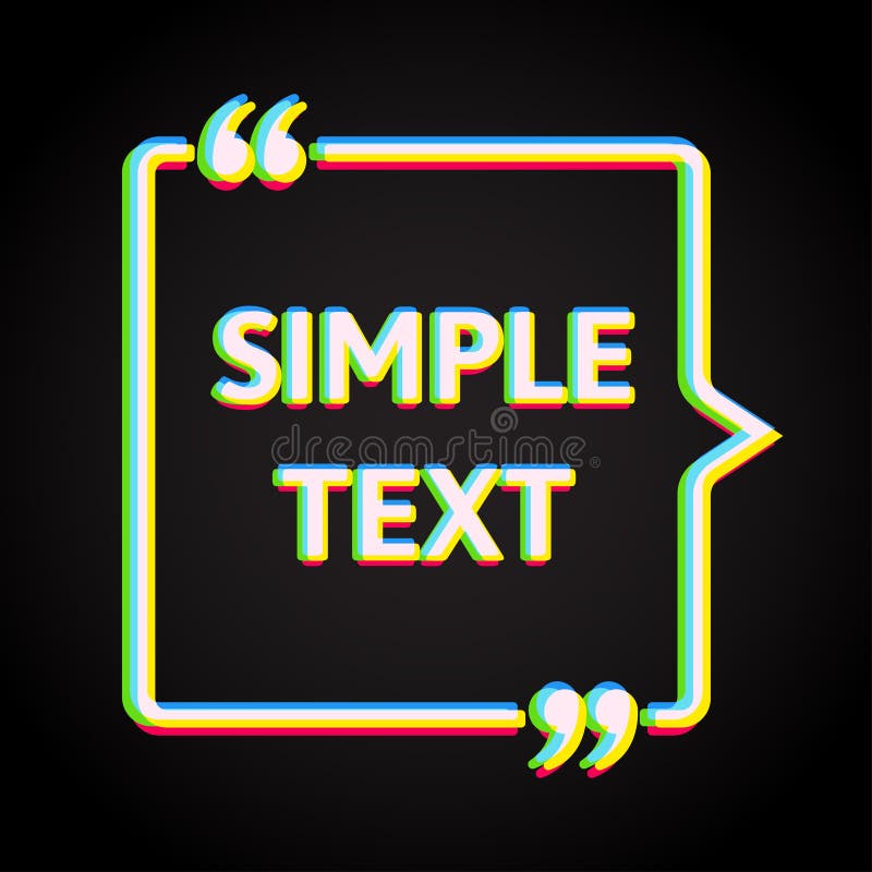 Vector Template Blank Square Creative Color Quote Stock Vector ...