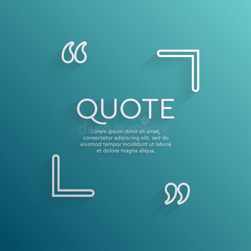 Vector Template Blank Square Creative White Quote Stock Vector ...