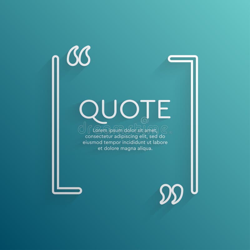 Vector Template Blank Square Creative White Quote Stock Vector ...