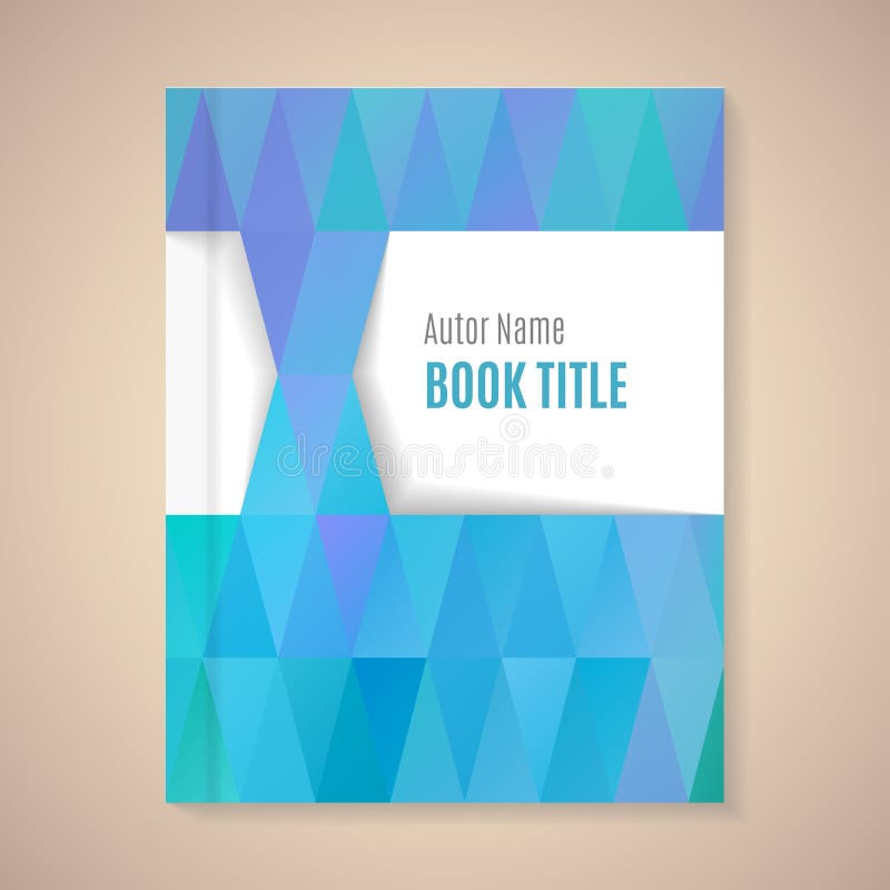 Vector Template for Book Title Stock Vector - Illustration of polygon ...