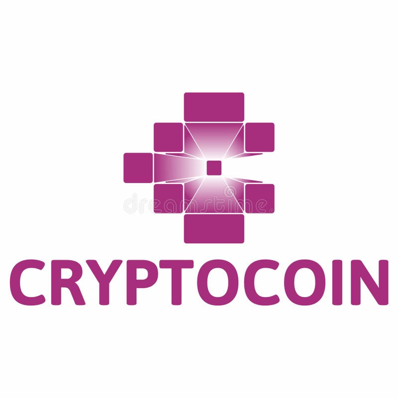 Cryptocoin Vector Logo Template Stock Vector - Illustration of text ...