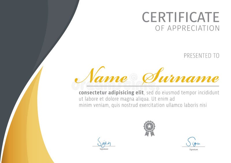 Vector Template for Certificate,modern Diploma Stock Vector ...