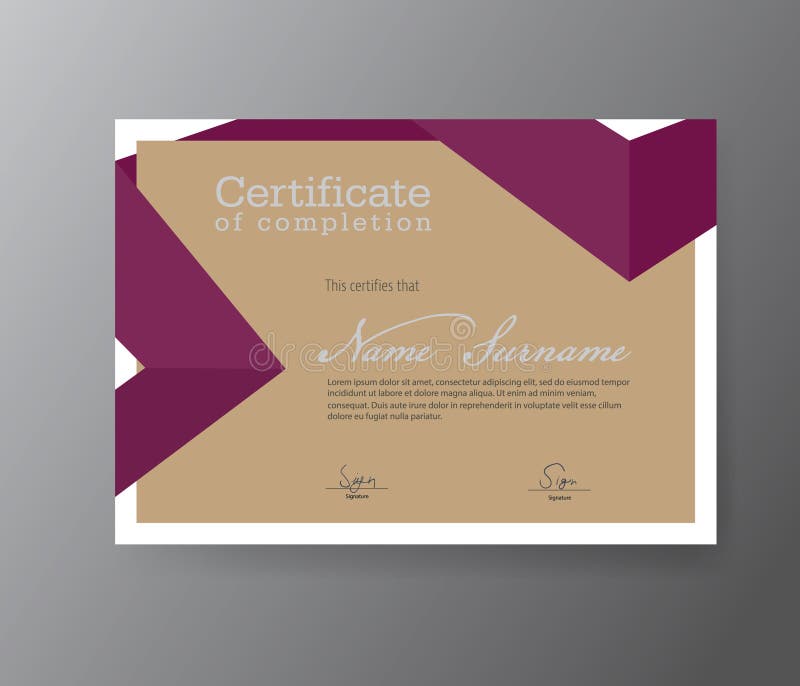 Vector Template for Certificate,modern Diploma Stock Vector ...