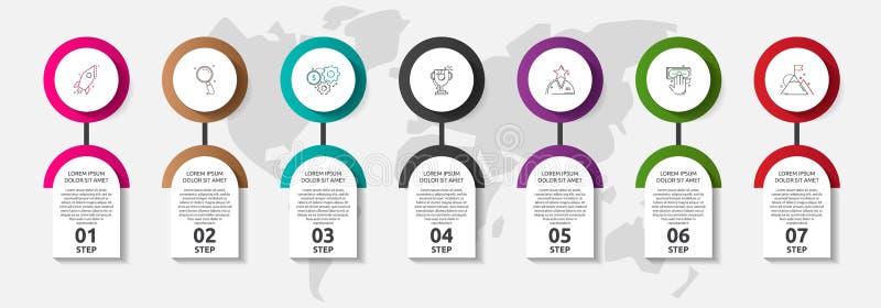 Vector Template Circle Infographics. Business Concept with 7 Options ...