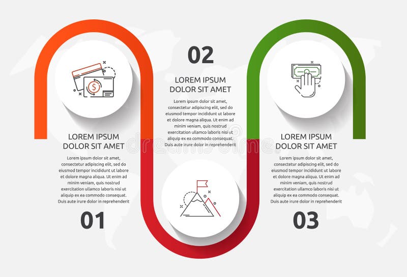 3 Part Infographic Process Timeline Path Stock Illustrations – 32 3 ...