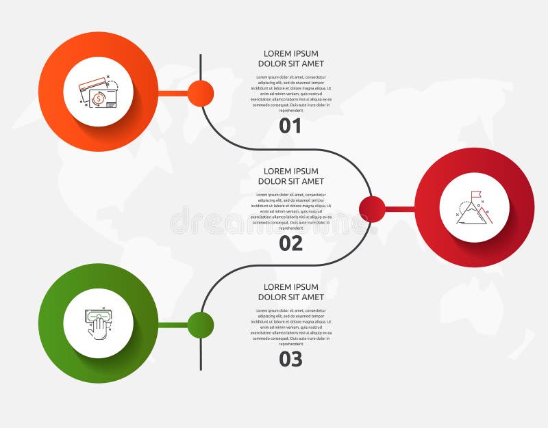3 Part Infographic Process Timeline Path Stock Illustrations – 32 3 ...