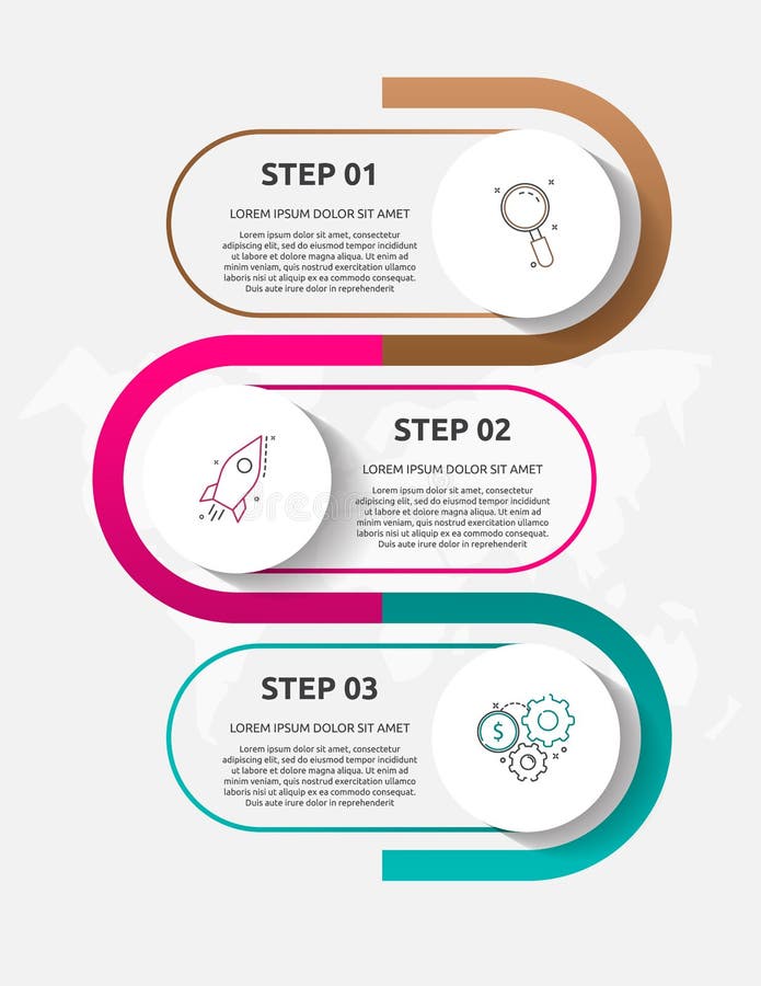 Vector Template Circle Infographics. Business Concept with 3 Options ...