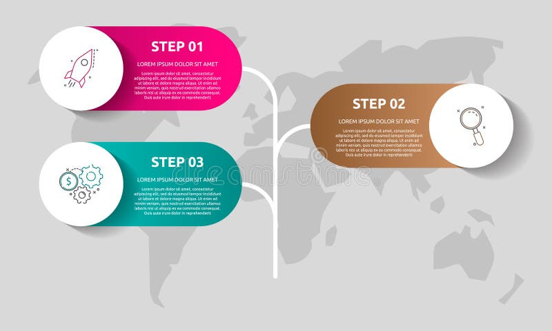 Vector Template Circle Infographics. Business Concept with 3 Options ...