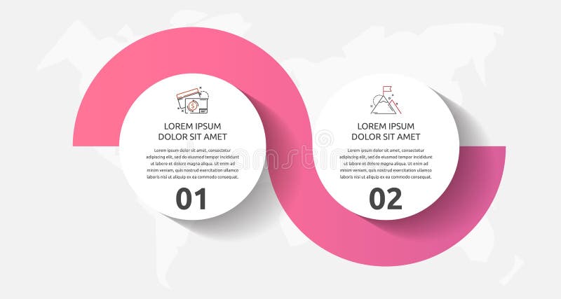 Vector Template Circle Infographics. Business Concept with 2 Options ...
