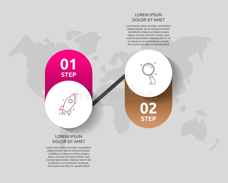 Vector Template Circle Infographics. Business Concept with 2 Options ...