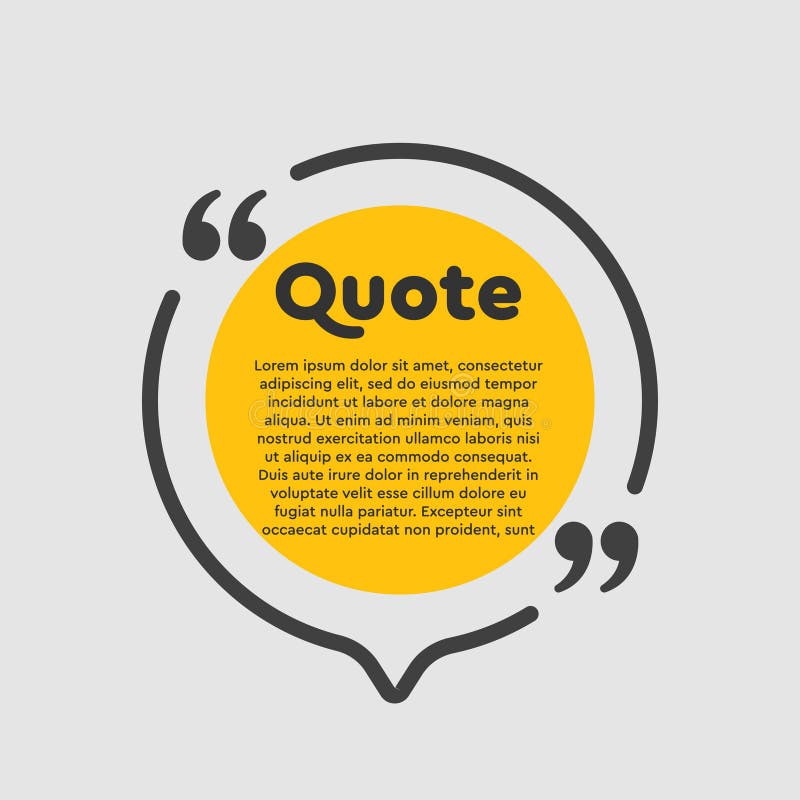 Vector Template Creative Circle Quote with Bracket Stock Vector ...