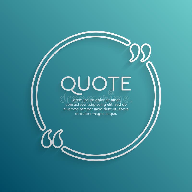 Vector Template Creative Quote with Bracket Circle Stock Vector ...