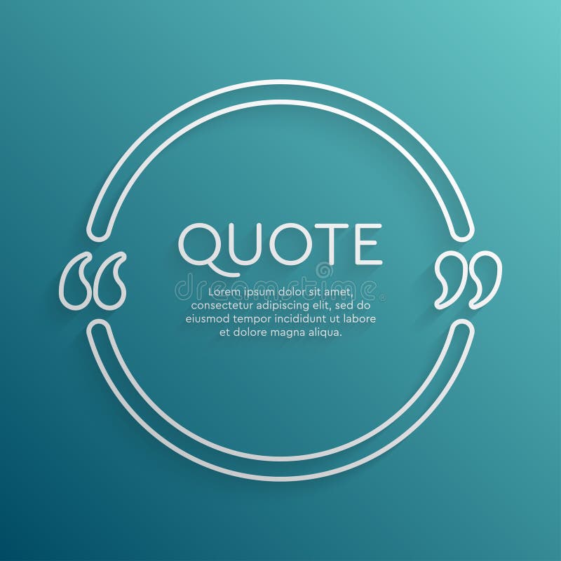 Vector Template Creative Quote with Bracket Circle Stock Vector ...