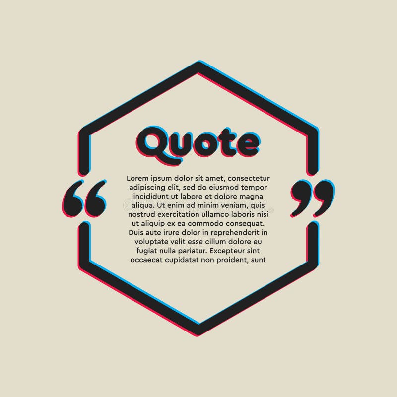 Vector Template a Creative Quote Bracket Arrow Stock Vector ...