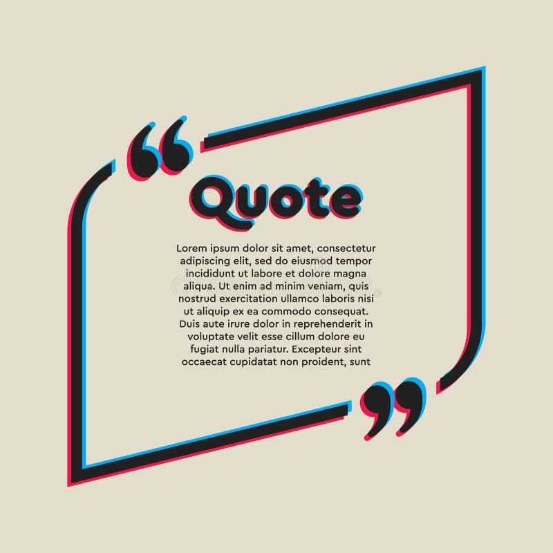 Vector Template a Creative Quote Bracket Square Stock Vector ...