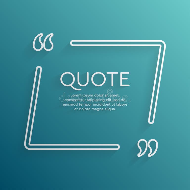 Vector Template a Creative Quote Bracket Square Stock Vector ...