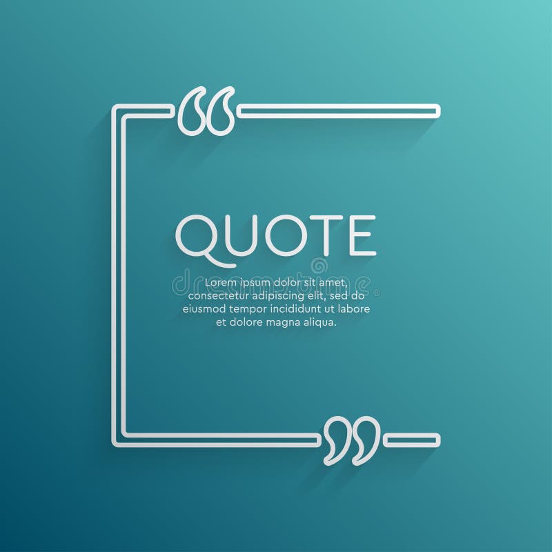 Vector Template a Creative Quote Bracket Square Stock Vector ...