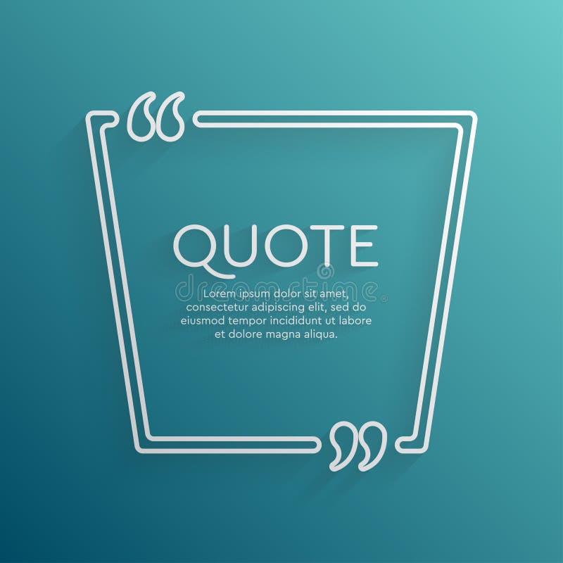 Vector Template Creative Quote with Bracket Square Stock Vector ...