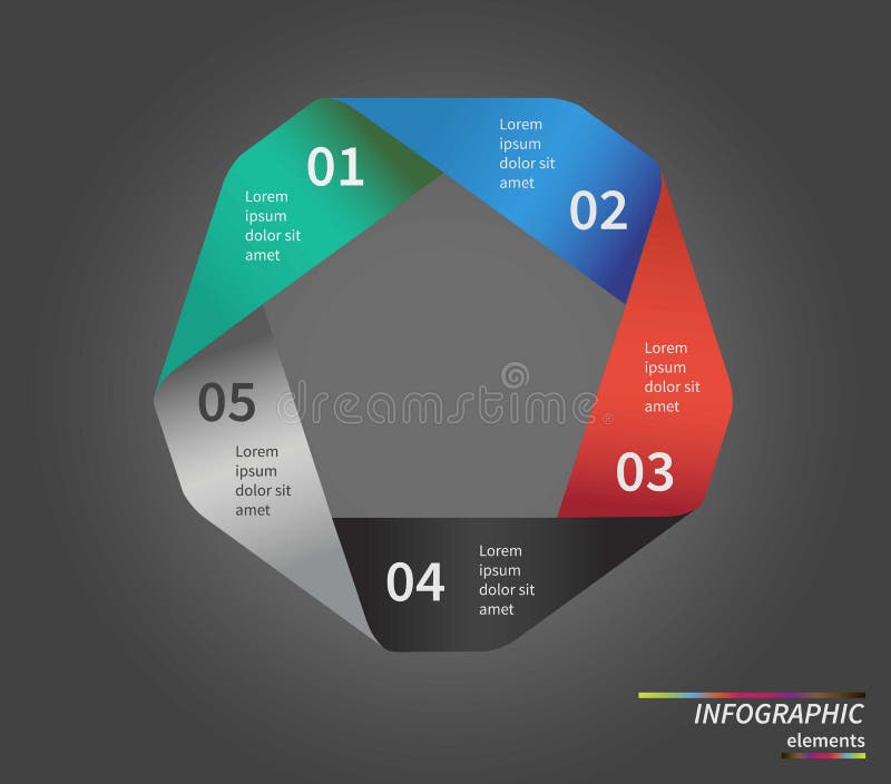Vector Template for Cycle Diagram, Graph Stock Vector - Illustration of ...
