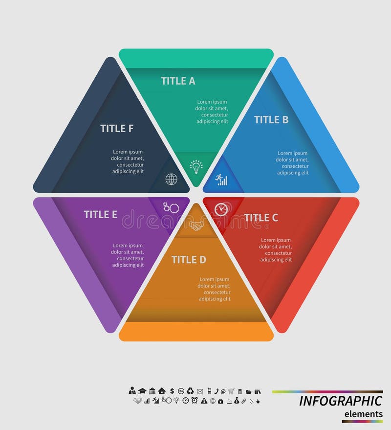 Vector Template for Cycle Diagram, Graph Stock Vector - Illustration of ...