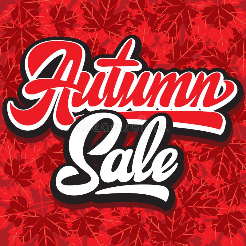 Vector Template for Design of Advertising on Autumn Theme with ...